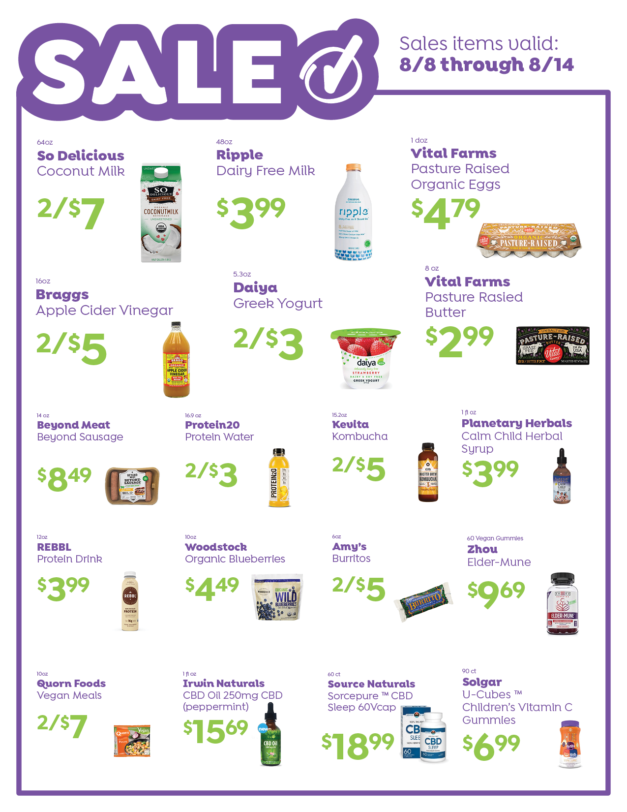 August Week 2 - Nutrition Smart | Organic Grocery, Vitamins and Supplements