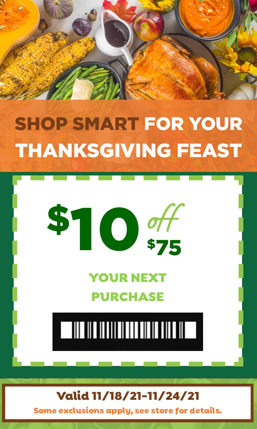 Thanksgiving Coupon - Nutrition Smart | Organic Grocery, Vitamins and ...
